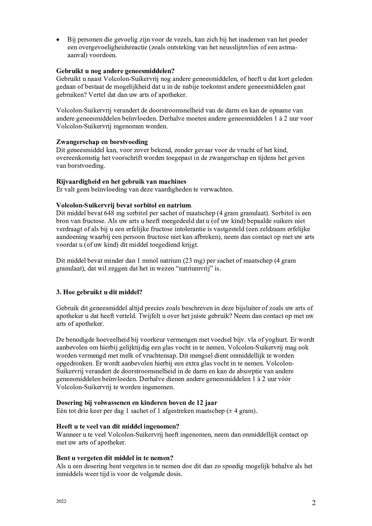 Volcolon Granulaat Suikervrij Sachets (30st) | De Online Drogist