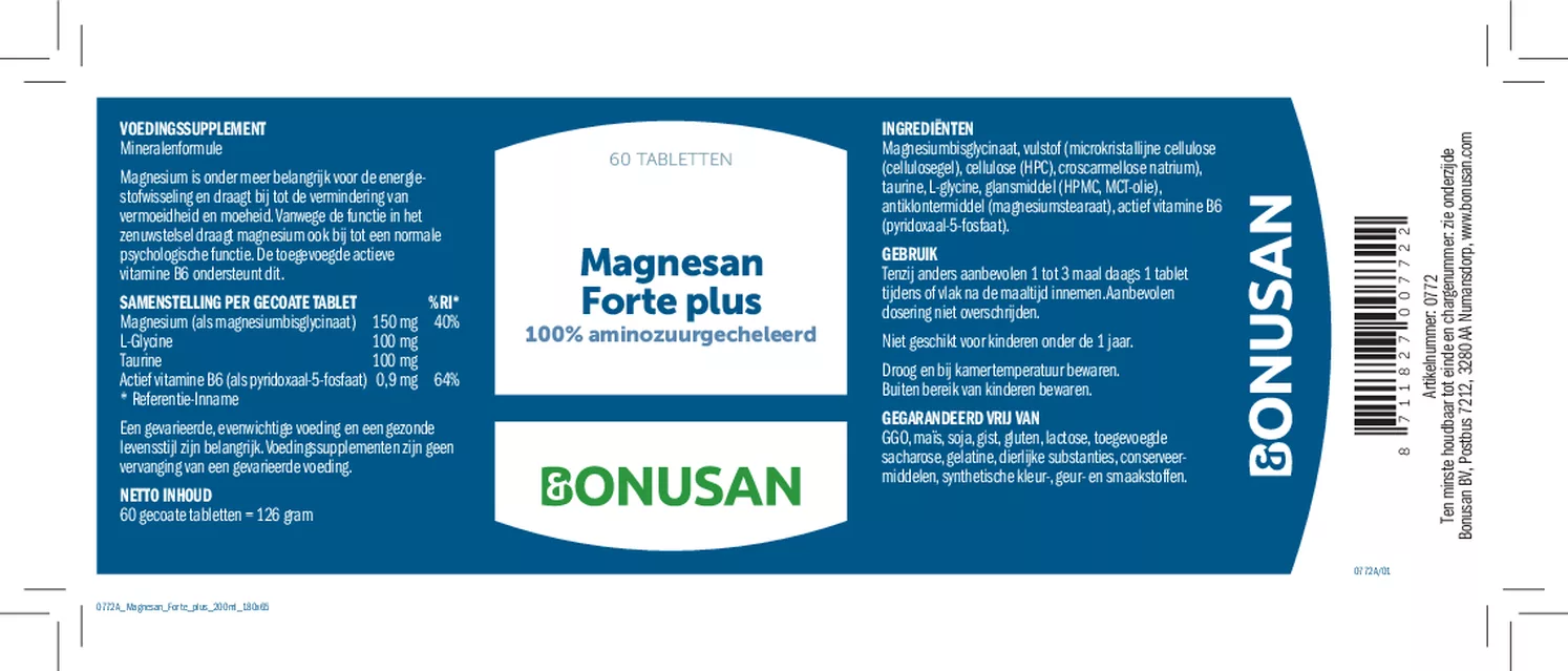 Bonusan Magnesan Forte Plus Tabletten | De Online Drogist