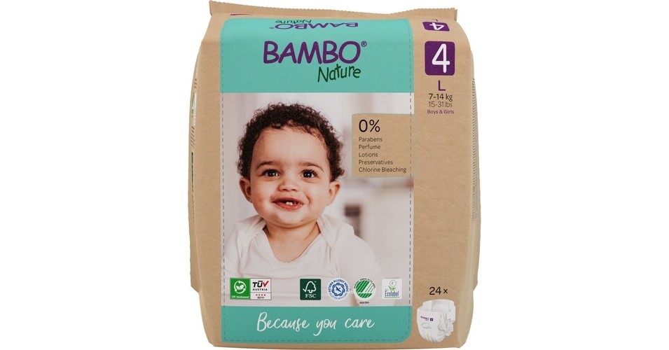Bambo Nature Maat 4 Luiers L 24ST | De Online Drogist