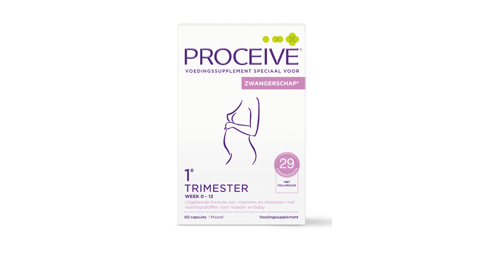 Proceive Zwangerschap Trimester 1 Capsules (60cp) | De Online Drogist