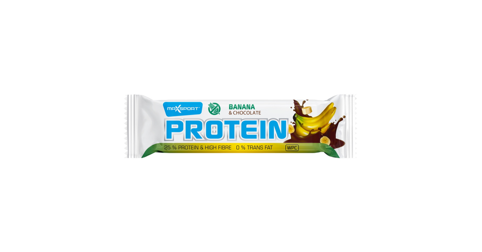 MaxSport Banaan & Choco Protein Reep | De Online Drogist