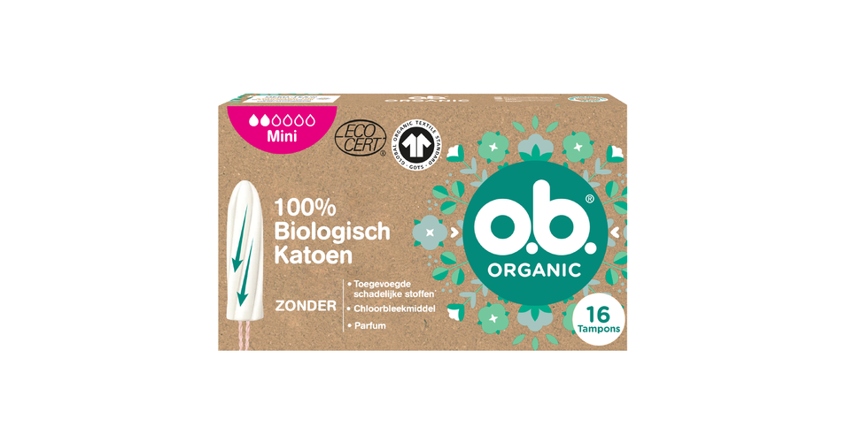 OB Organic Tampons Mini (16st) kopen bij De Online Drogist