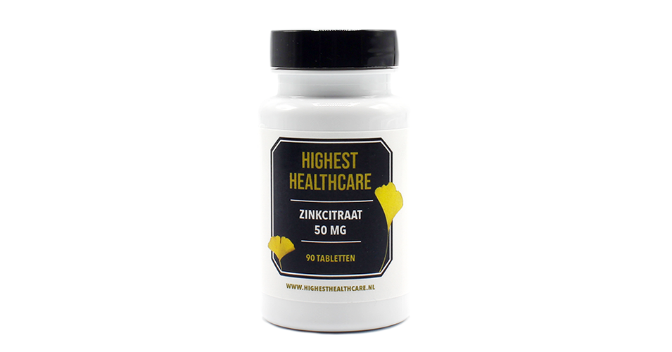 Highest Healthcare Zinkcitraat 50mg Tabletten (90tb) | De Online Drogist
