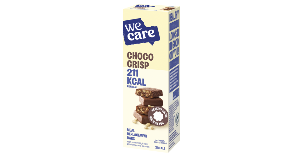 WeCare Choco Crisp Meal Replacement Bars (116gr) | De Online Drogist