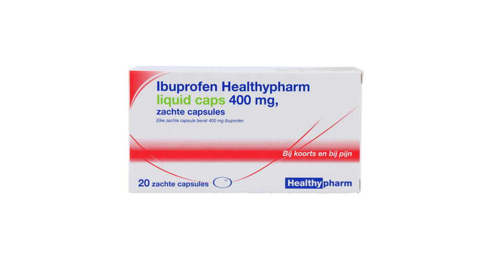 Healthypharm Ibuprofen 400mg Liquid Caps (20cp) | De Online Drogist