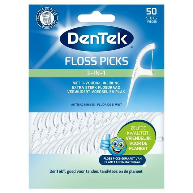 Dentek Floss Picks 3-in-1 50ST kopen bij De Online Drogist