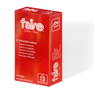 Faire Condoom Ultra Dun Met Glijmiddel (12st) bij De Online Drogist