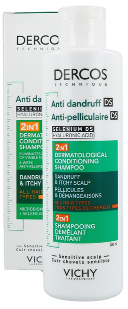 Vichy Dercos Anti Dandruff 2in1 Dermatological Shampoo & Conditioner ...