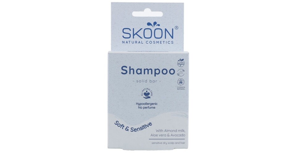 Skoon Shampoo Bar Soft & Sensitive Hypoallergeen (90gr) De Online Drogist