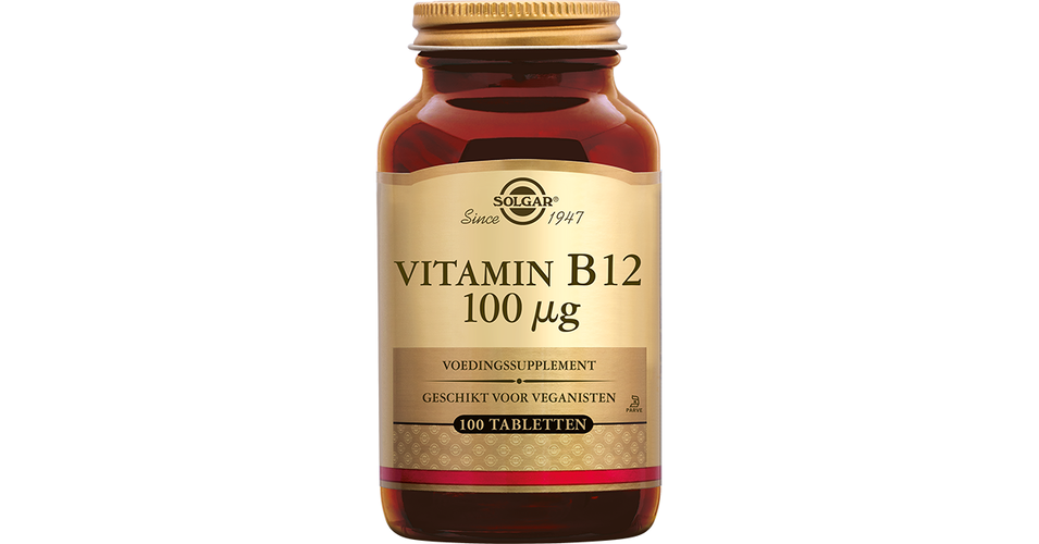 Solgar Vitamine B12 100 mcg - 100 Tabletten | Veganistisch & Glutenvrij