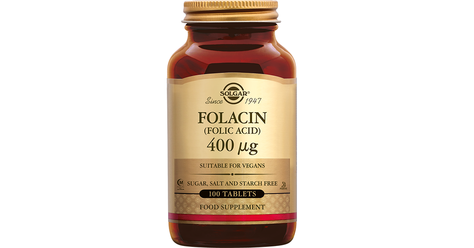 Solgar Folacin 400 mcg | 100 Tabletten | Vegan & Glutenvrij Supplement
