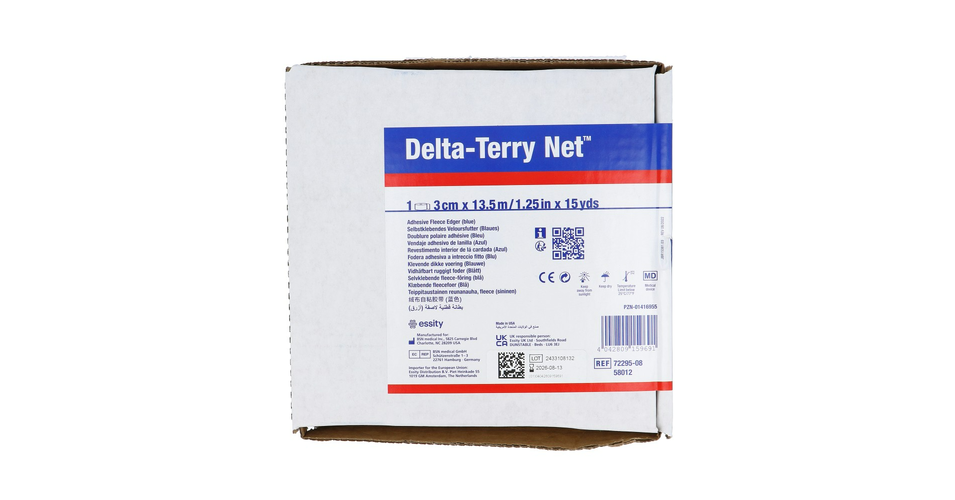 Delta Cast Terry-Net Adhesive Fleece Blauw 13,7m x 3cm | Zelfklevend