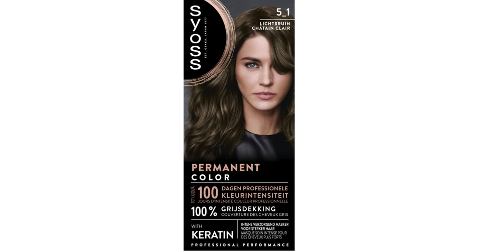 Syoss Permanent Color 5-1 Lichtbruin | Professionele haarkleuring
