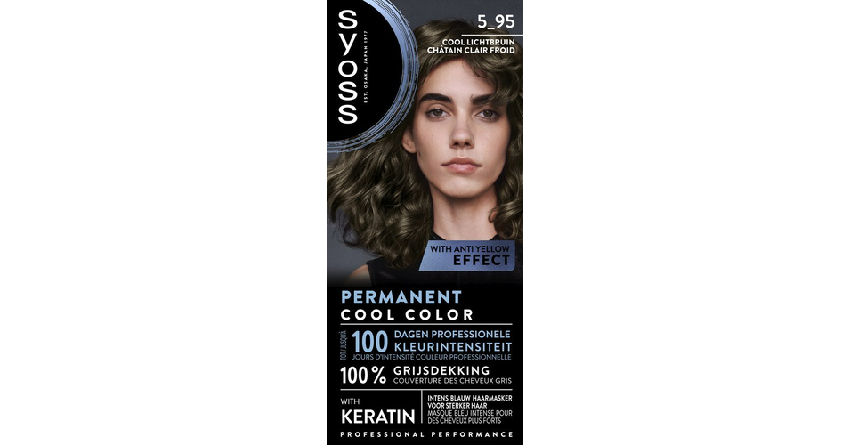 Syoss Permanent Cool Color 5-95 Cool Lichtbruin | Haarverf voor koel bruin haar