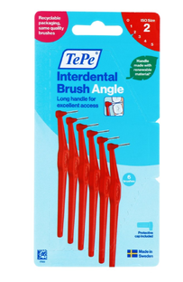 TePe Interdental Brush Angle Rood ISO Size 2 6ST kopen bij De Online ...