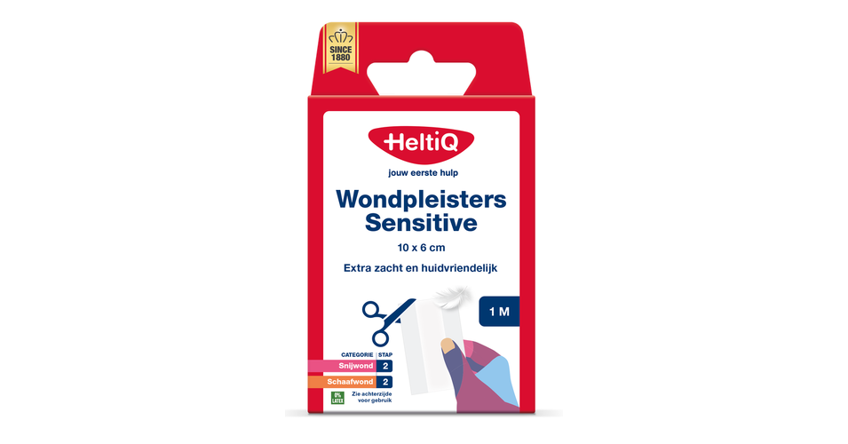HeltiQ Wondpleisters Sensitive (1st) | Hypoallergene pleisters
