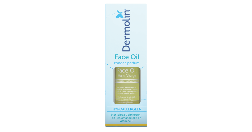 Dermolin Face Oil Hypoallergeen (30ml) | Voedende gezichtsolie