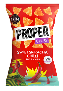 PROPER Sweet Sriracha Chilli Lentil Chips (85gr) | Pittige vegan snack