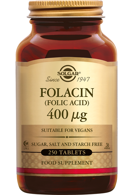 Solgar Folacin (Foliumzuur) 400 mcg Tabletten 250TB | Dagelijks