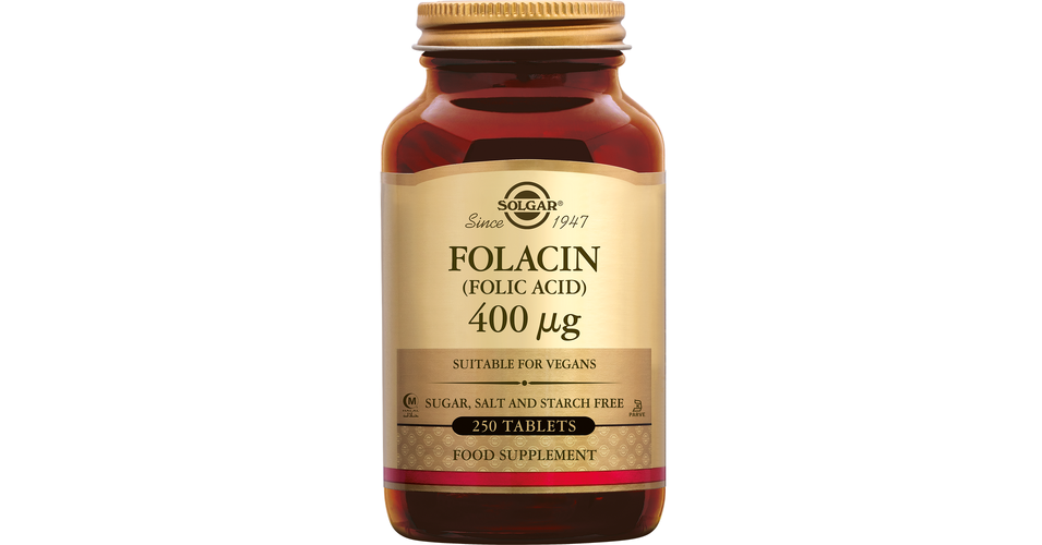 Solgar Folacin (Foliumzuur) 400 mcg Tabletten 250TB | Dagelijks