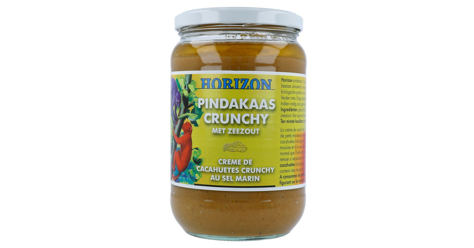 Horizon Pindakaas Crunchy Met Zeezout (650gr) | De Online Drogist