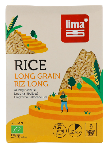 Lima Rijst Lang Volkoren Bio Builtjes (500gr) De Online Drogist
