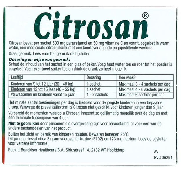 Citrosan Hete Citroendrank Sachets (15 stuks) | De Online Drogist