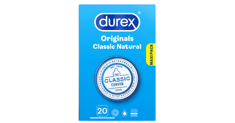 Durex Condoom Natural 20ST | Natuurlijk latex | Transparant