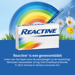 Reactine Cetirizine 10mg Tabletten (7st) | De Online Drogist