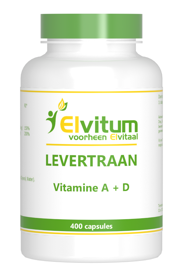 Elvitum Levertraan Capsules 400st | De Online Drogist