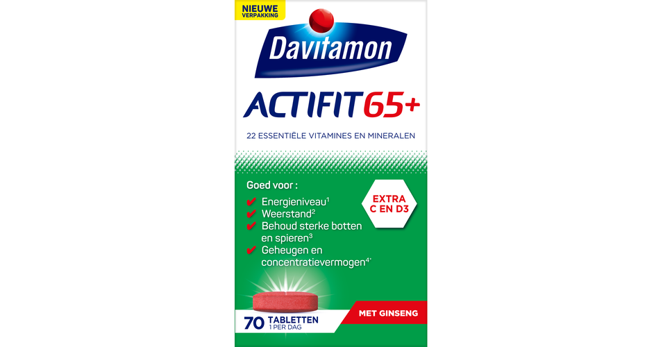 Davitamon Actifit 65 Plus Ginseng Tabletten (70tb)