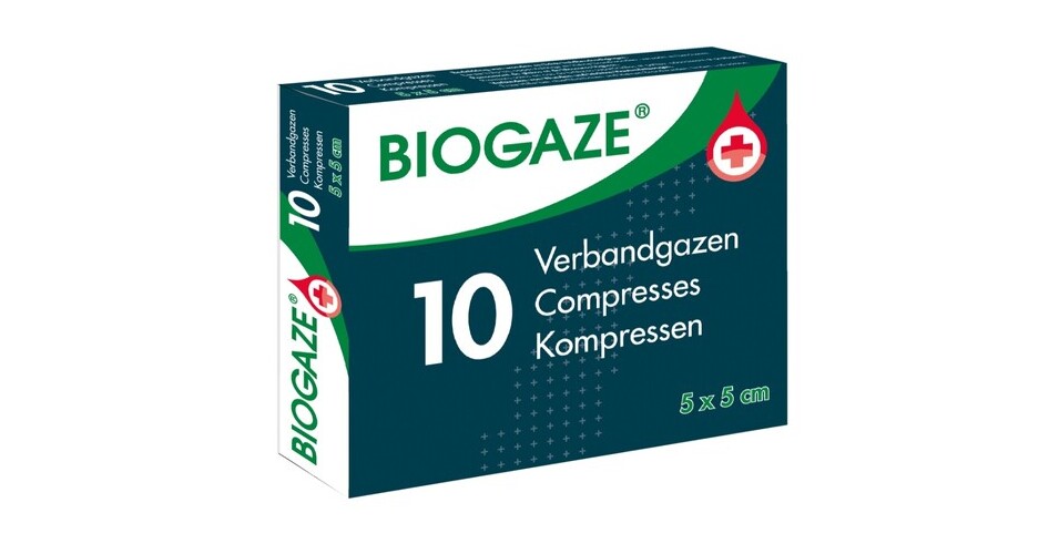 Biogaze Verbandgazen 5x5cm bij De Online Drogist.
