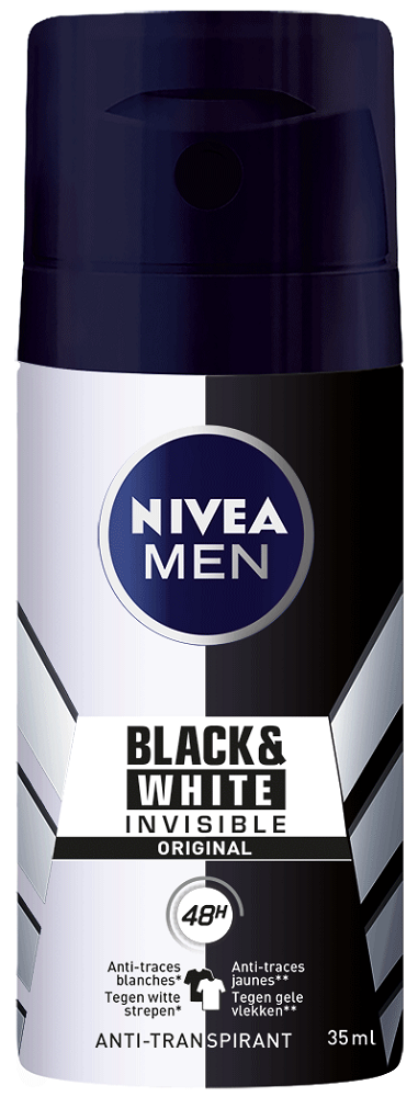 Nivea Men Black & White Invisible Deodorant Spray Mini (35ml) | Anti ...