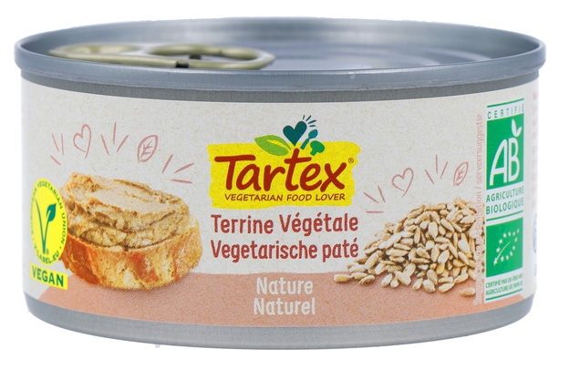 Tartex Vegetarische Paté Naturel 125GR kopen bij De Online Drogist