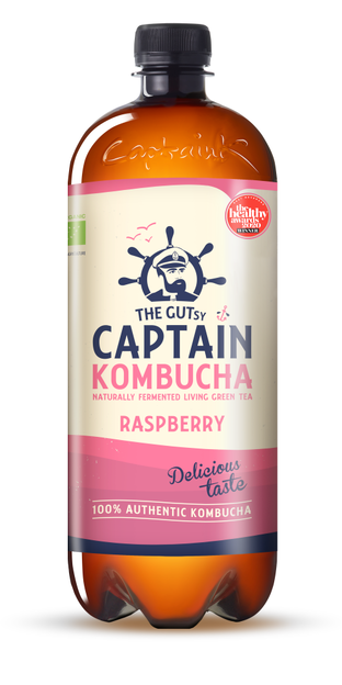 The GUTsy Captain Kombucha Raspberry (1 liter) - De Online Drogist