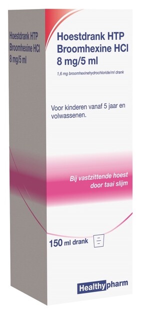 Healthypharm Hoestdrank Broomhexine HCI 8mg/5ml (150 ml) | De Online ...