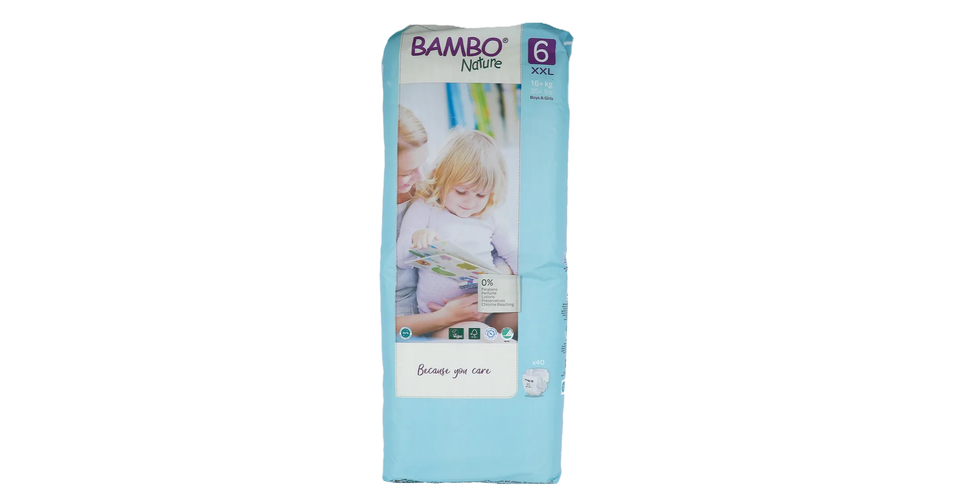 Bambo Nature Luiers Maat 6 XXL | 40 stuks | Voor baby's 16-30 kg