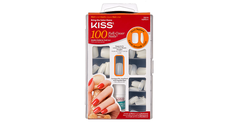 Kiss 100 Full Cover Nails Short Square 1ST | De Online Drogist