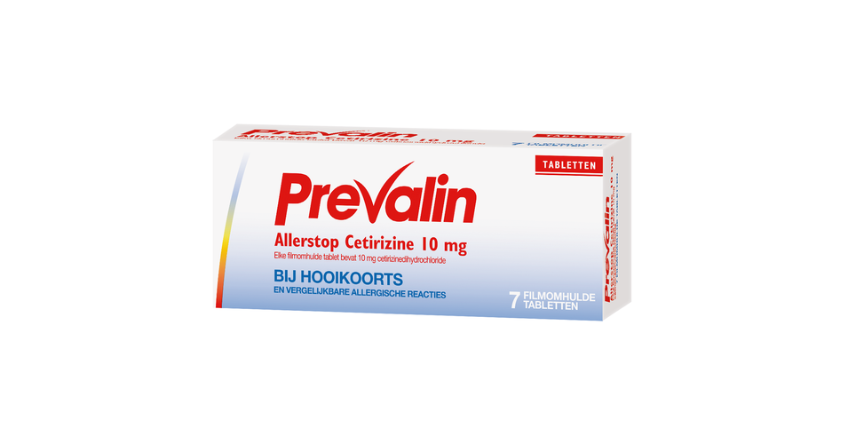Prevalin Allerstop Cetirzine 10mg Hooikoorts Tabletten (7tb)