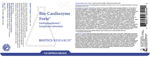 Biotics Bio-Cardiozyme Forte Capsules 120ST