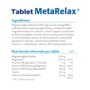Metagenics MetaRelax Tabletten (180tb) bij De Online Drogist