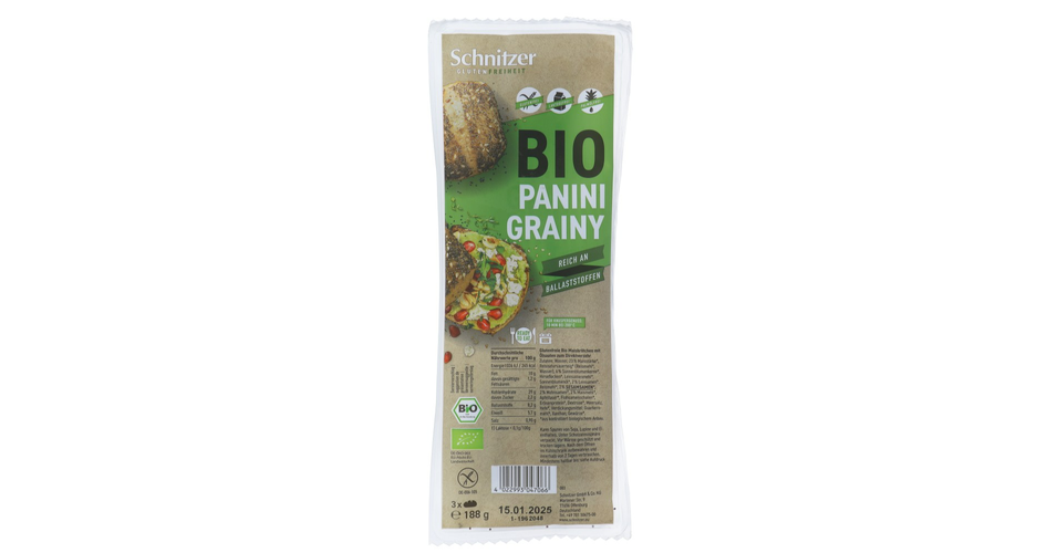 Schnitzer Organic Panini Grainy (188gr) | De Online Drogist